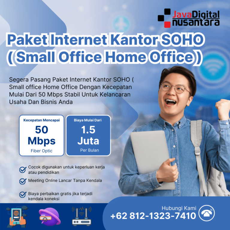 Paket Internet Soho - Harga Pasang Internet Java Digital Nusantara